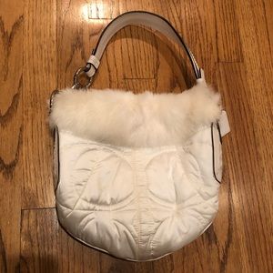 Women Coach Fur Trimmed Handbag on Poshmark